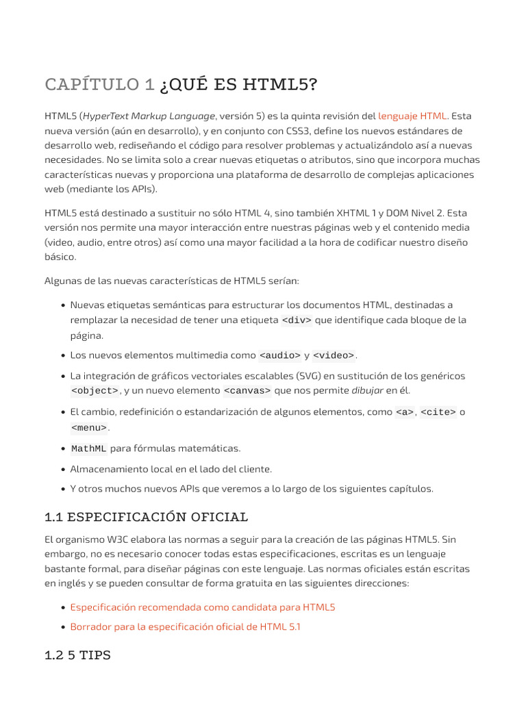 ¿Qué es HTML5 HTML5 | PDF | Red mundial | Internet y web
