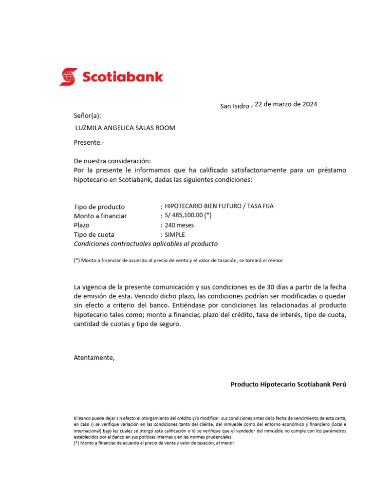 Carta de Aprobacion Luzmila Salas | PDF