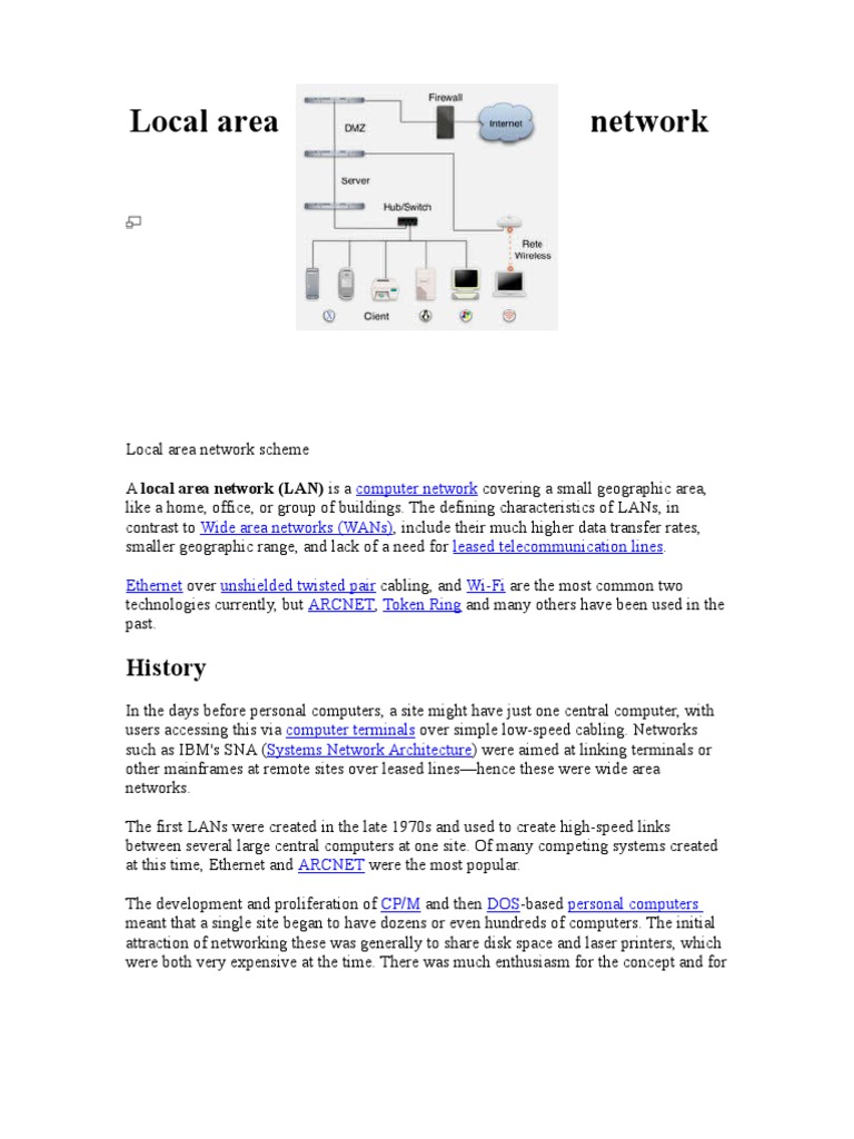 Local Area Network | PDF | Local Area Network | Network Topology