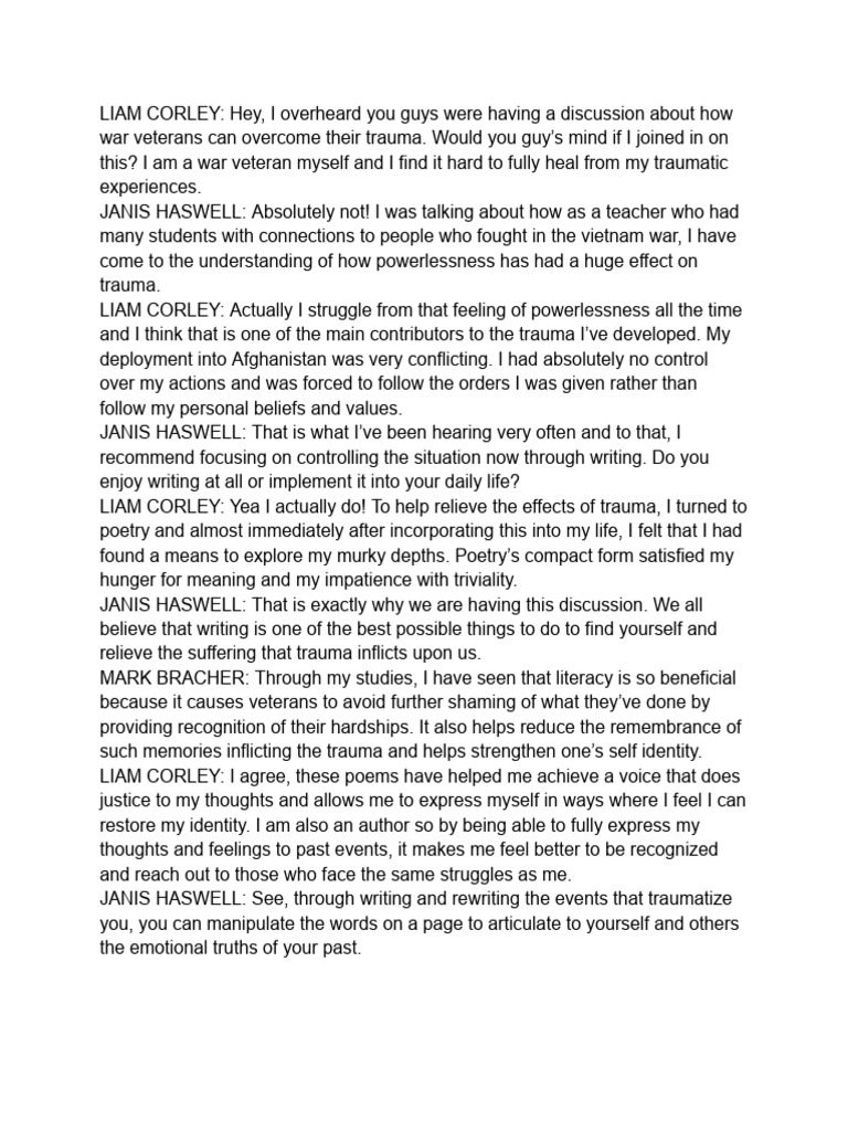 Project 1 Final Draft | PDF | Psychological Trauma | Psychiatry