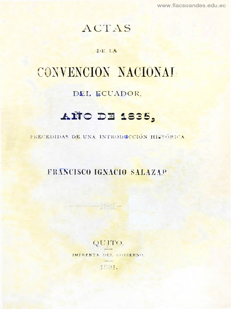 Actas 1835 | Descargar gratis PDF | Ecuador | Constitución