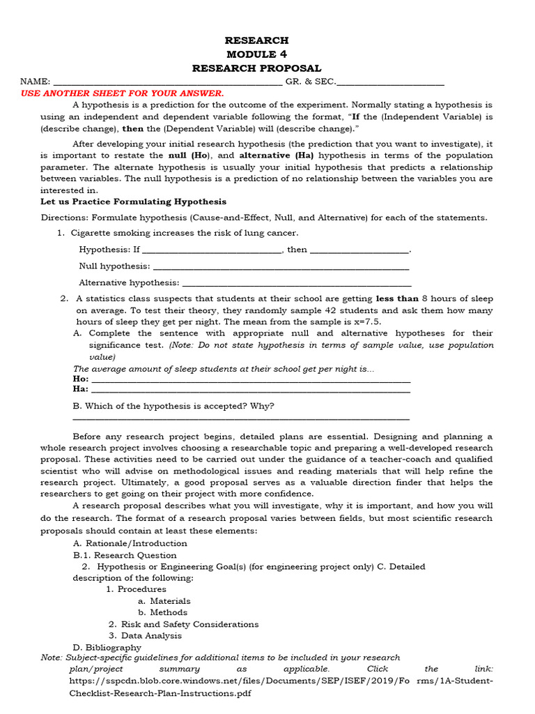 Research 4 | PDF | Hypothesis | Null Hypothesis