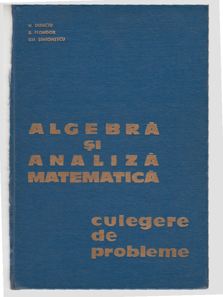 Culegere Analiza | PDF