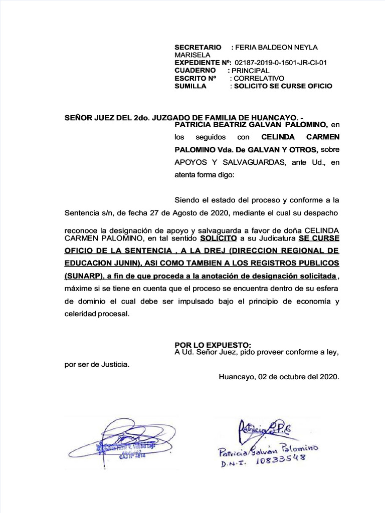 PDF Solicito Se Curse Oficio - Compress | PDF