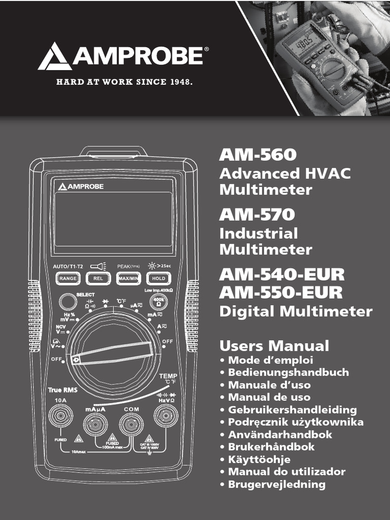Amprobe Am 560 570 Manual | PDF