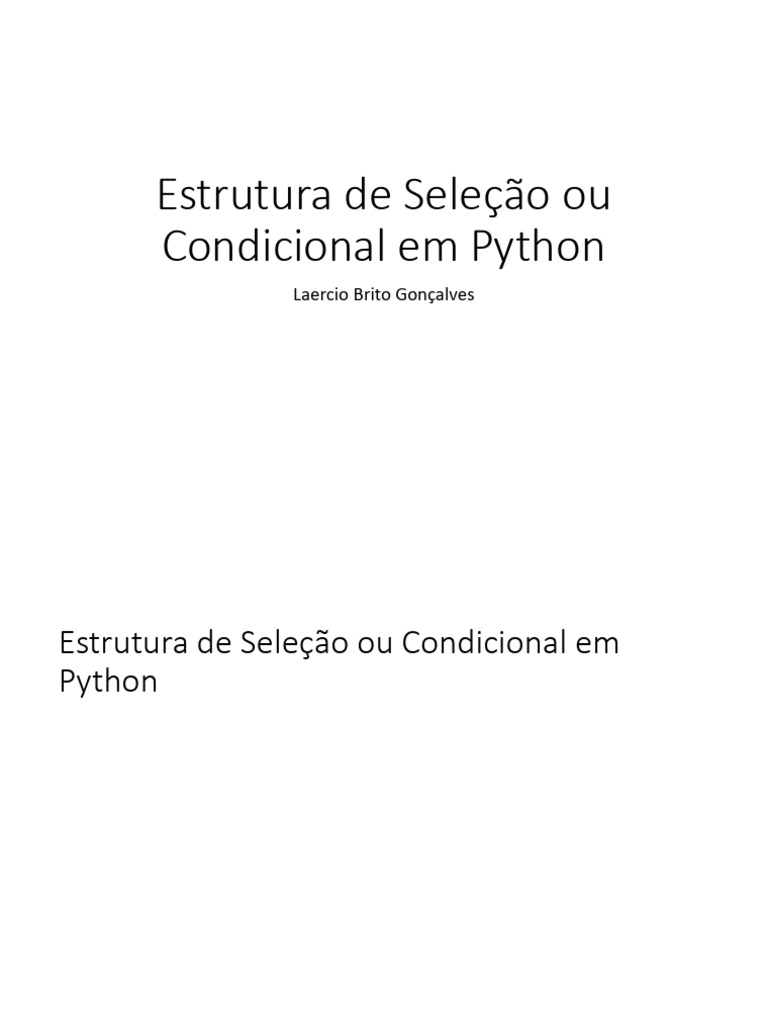 Aula2 - Estrutura de Seleção em Python | PDF | Triângulo | Python ...