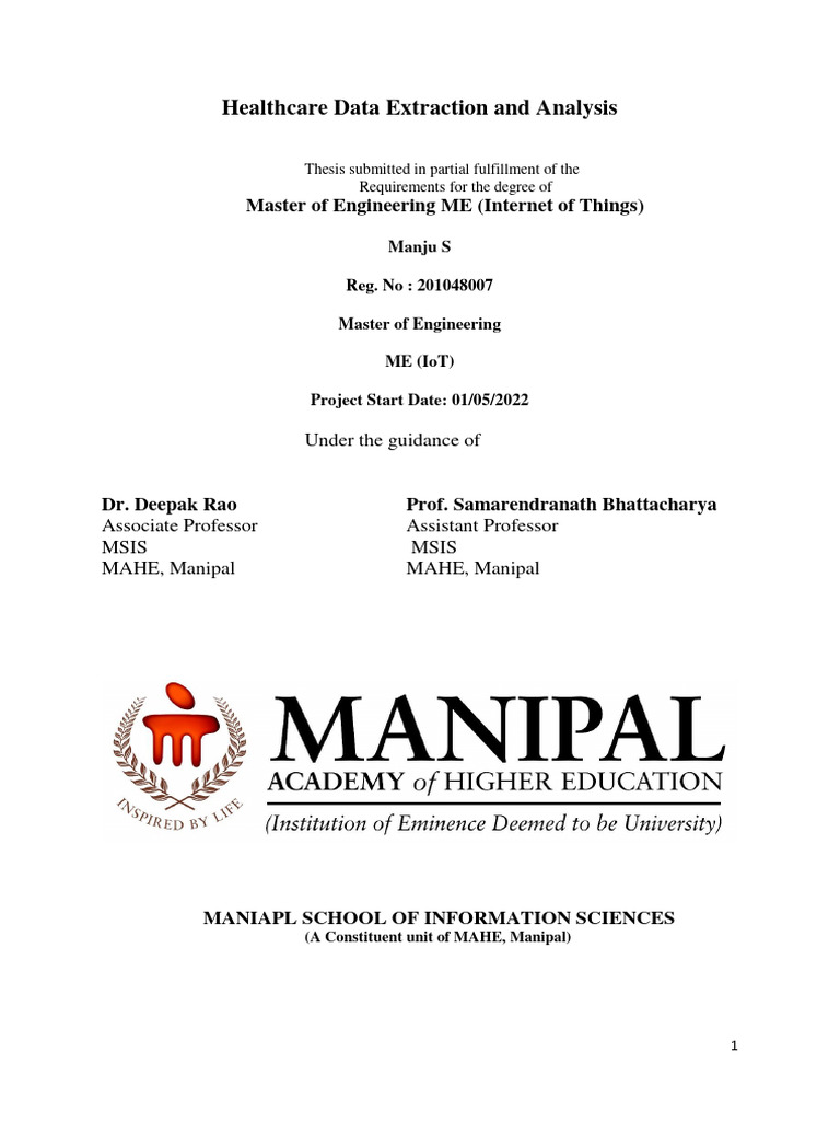 Healthcare Data Extraction Thesis | PDF | Electronic Health Record ...