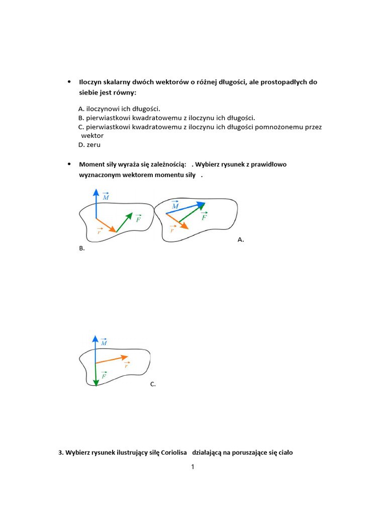 Egzamin Fizyka 1 | PDF