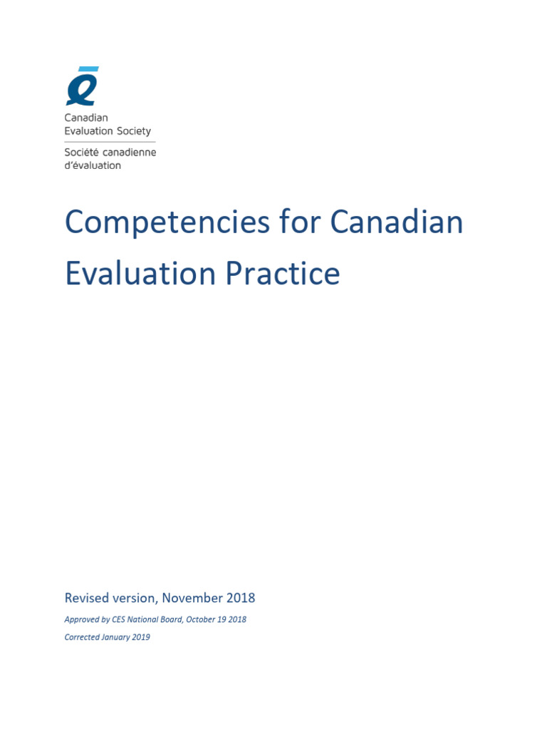 Competencies CDN Evaluation Practice 2018 | PDF | Evaluation ...