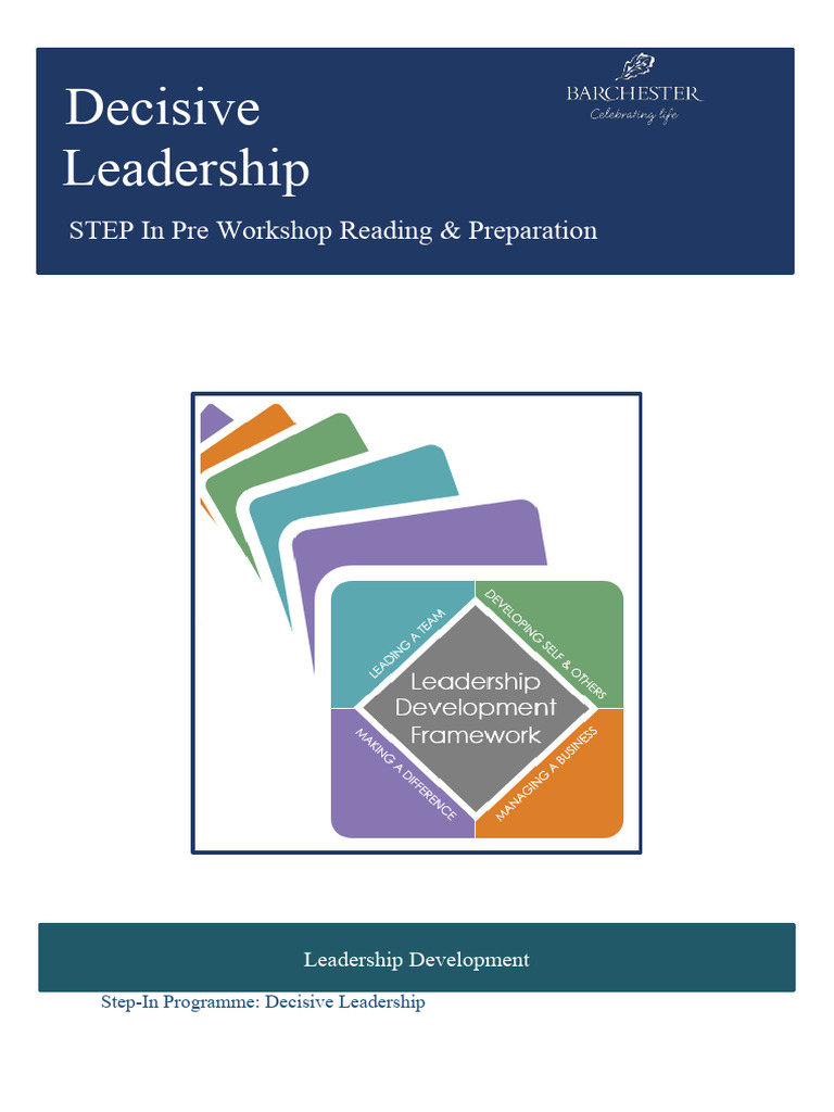 Decisive Leadership Pre Reading With Cover-1 | PDF | Brainstorming | Risk