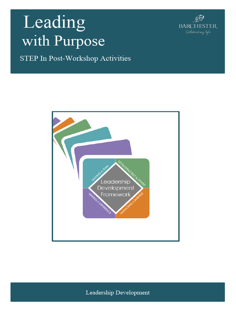 Leading With Purpose Post Workshop Handout Final (QR) | PDF ...