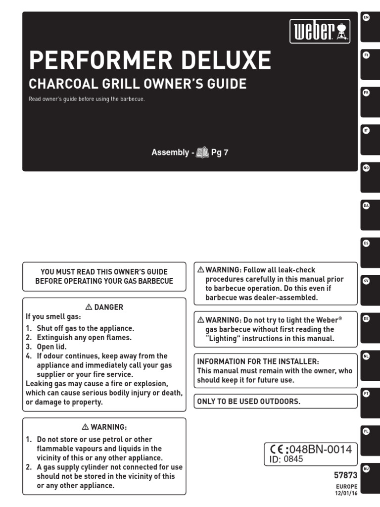 11 Performer Deluxe Notice de Montage-Barbecue | PDF | Barbecue Grill