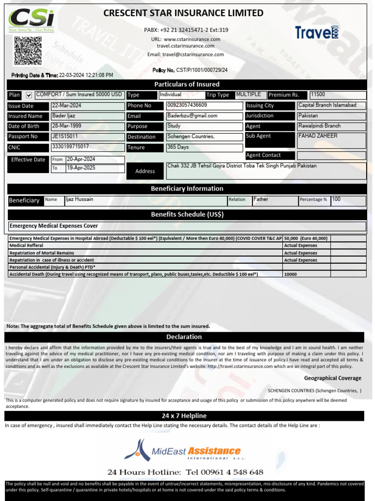 Bader Ijaz | PDF | Insurance | Liability Insurance