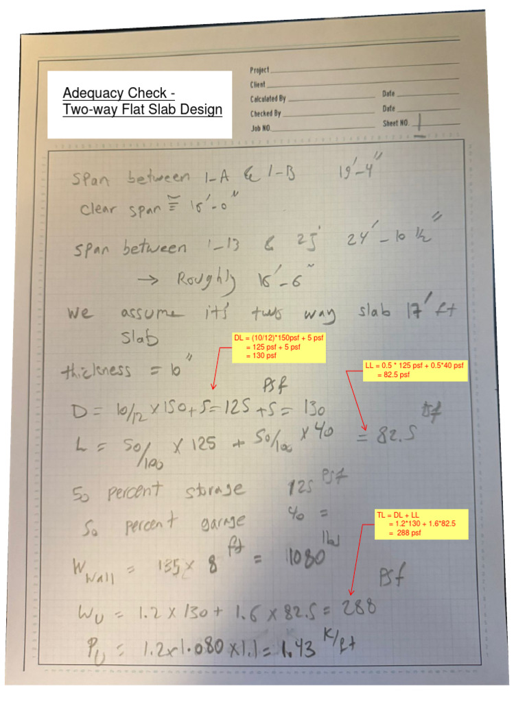Flat Slab Design Hand Calcs | PDF Flat Slab Design Hand Calcs | PDF