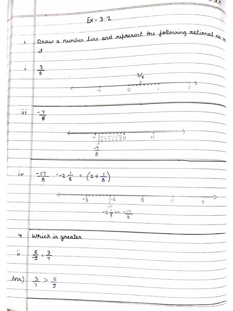 Maths ch.3 Rational No. | PDF