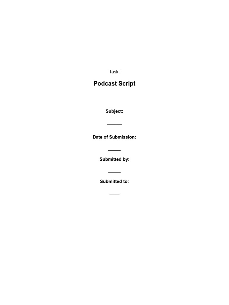 Podcast Script | PDF