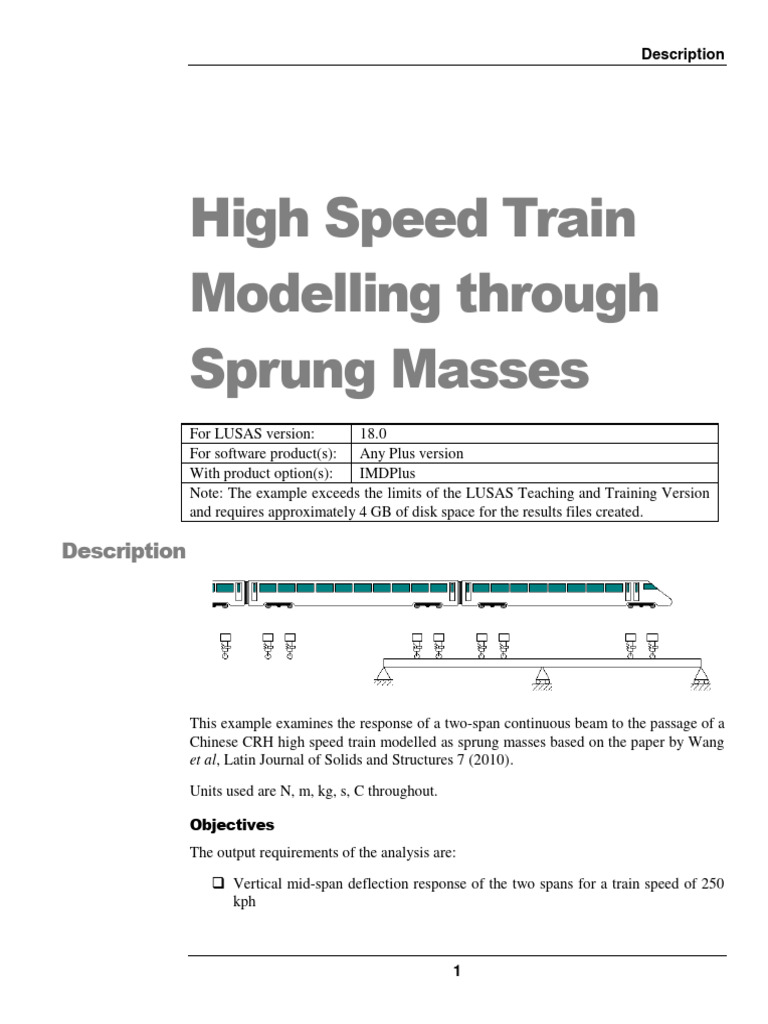 IMDPlus High Speed Train Modelling through Sprung Masses | PDF | Beam ...