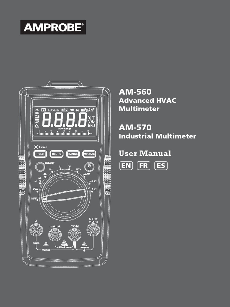 AM-560-570 Mutimeter Manual | PDF | Home & Garden | Computers
