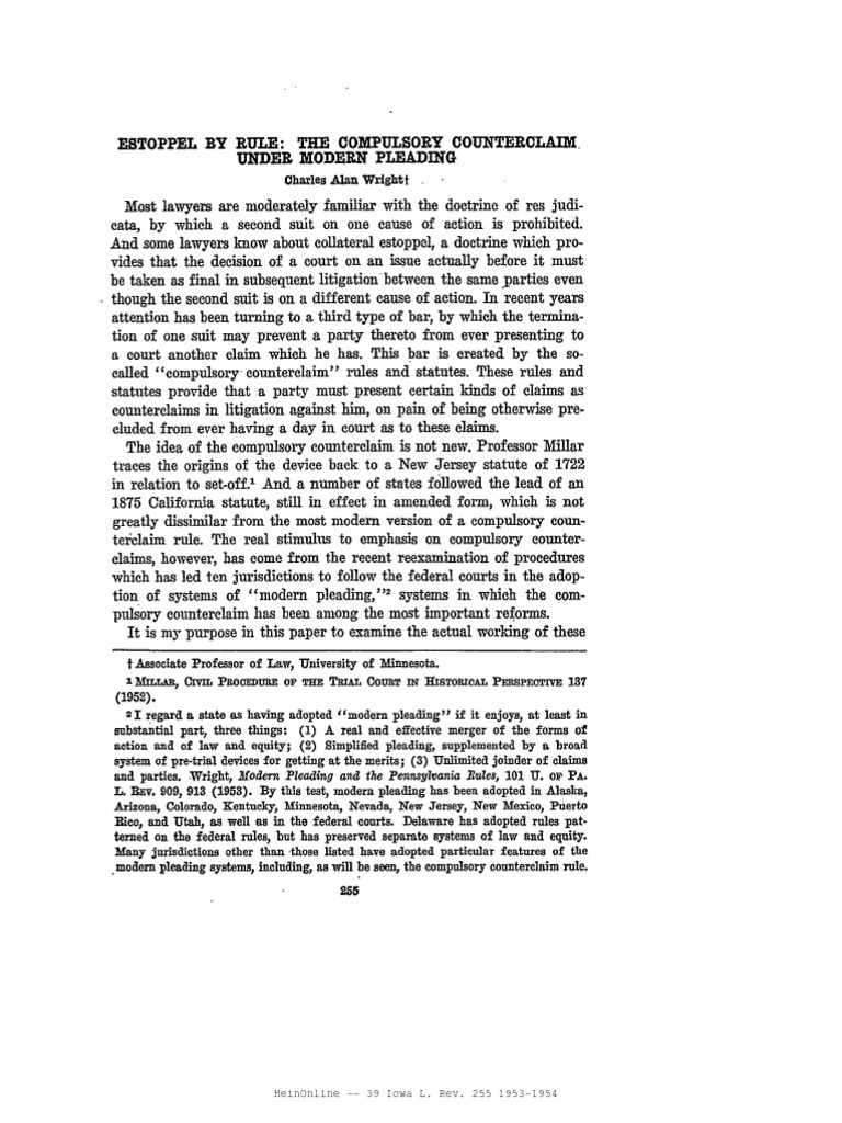 Collateral Estoppel by The Rule | PDF