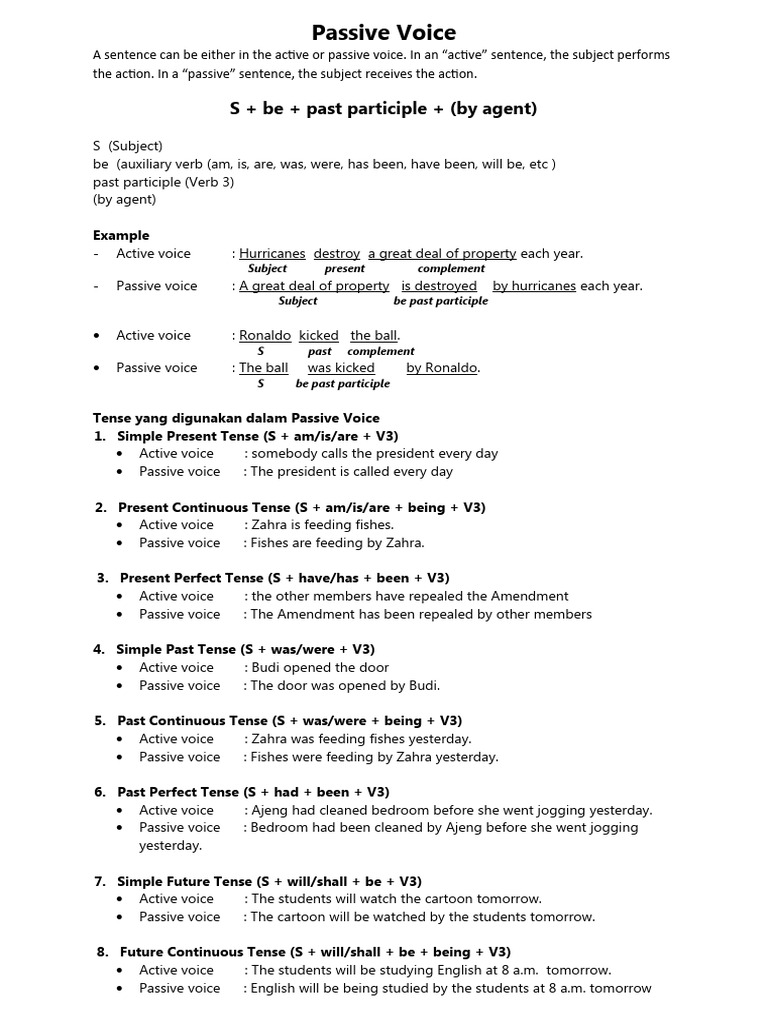 Passive | PDF | Grammatical Tense | Syntax