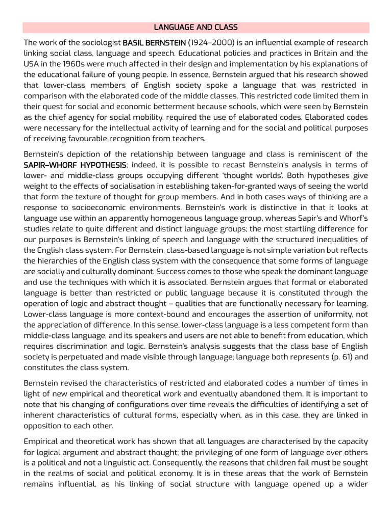 Language - Representation - Power - Inequality | PDF | Subject (Grammar ...