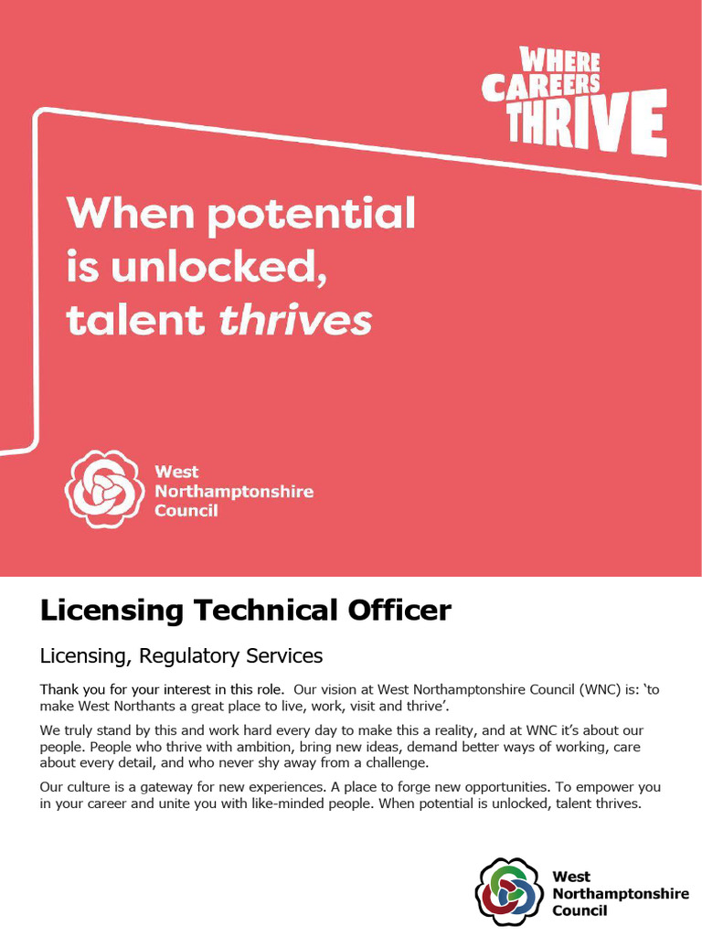 Licensing Technical Officer Role Overview | PDF | Regulatory Compliance ...