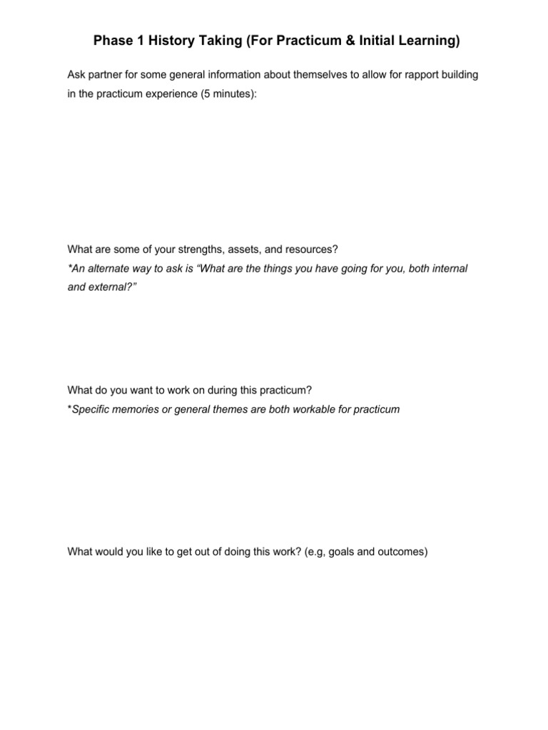 Phase 1 Practium and Initial Learning Fillable | PDF | Self-Improvement