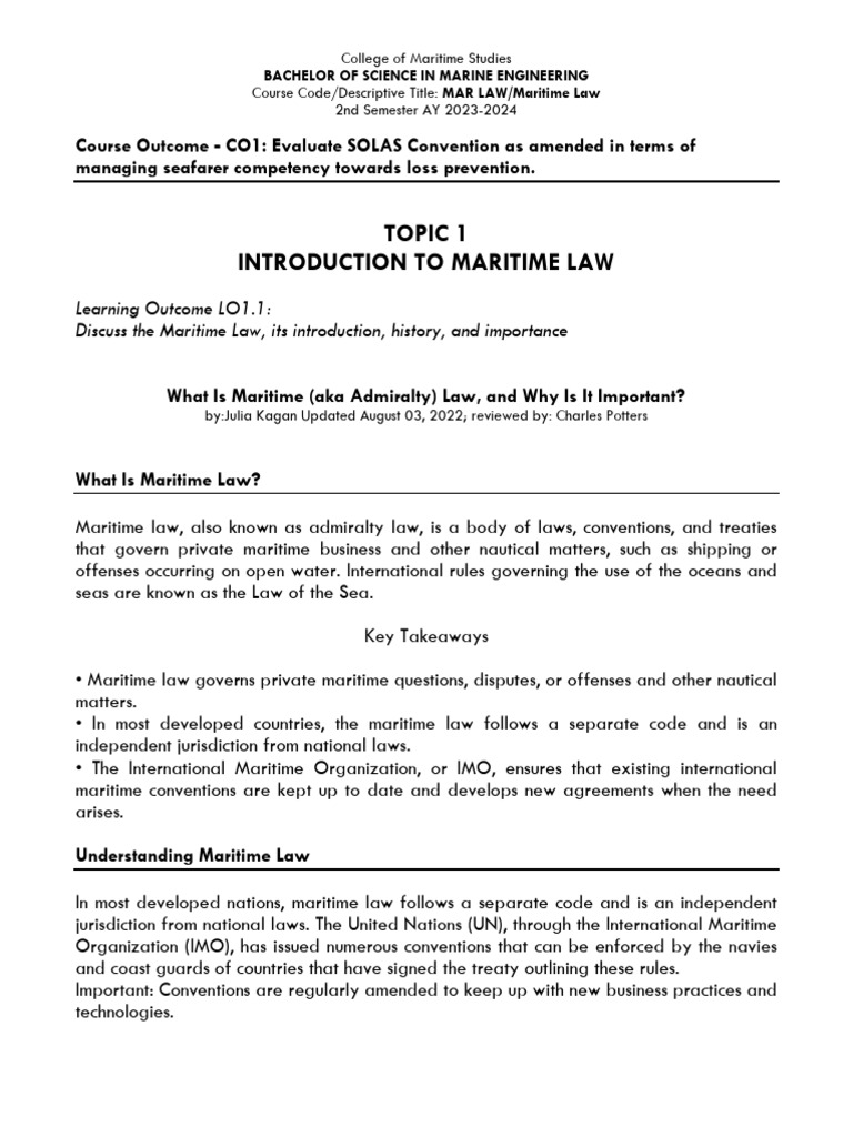 Marlaw - Topic1 | PDF | Science & Mathematics