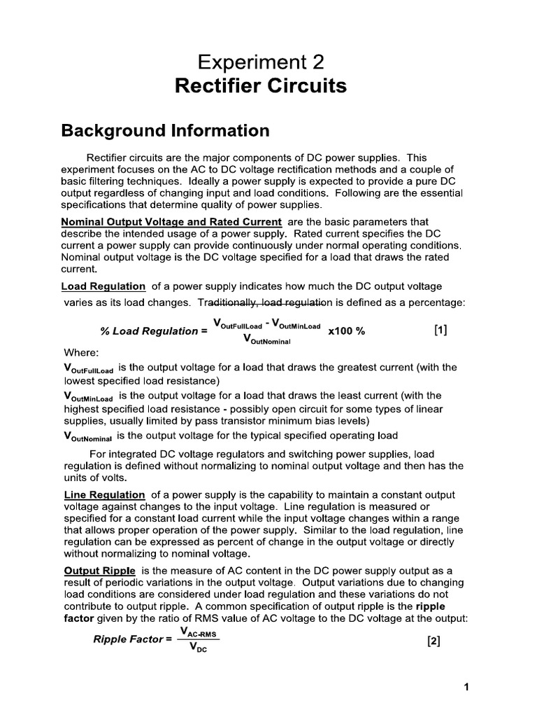 Lab 3 Rectifier Circuits Pdf