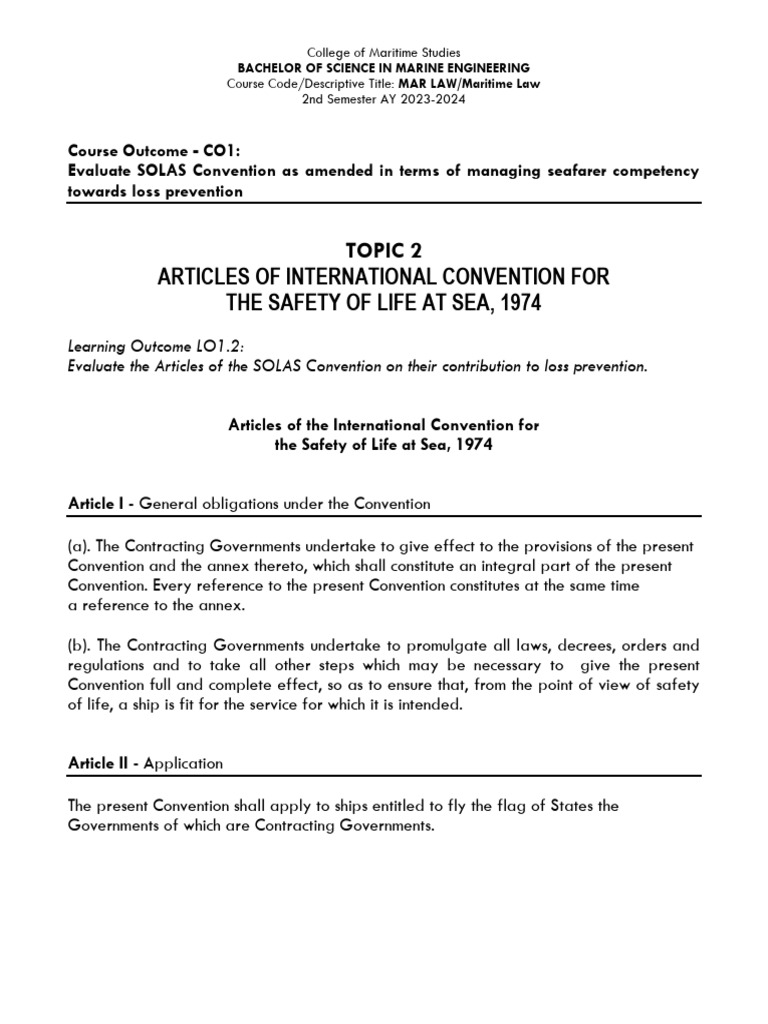 Marlaw Topic2 | PDF | Treaty | Ratification