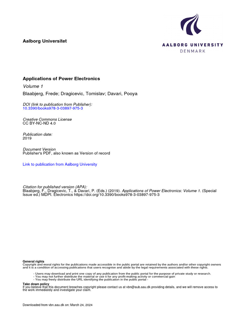 Applications Of Power Electronics Pdf Rectifier Power Electronics