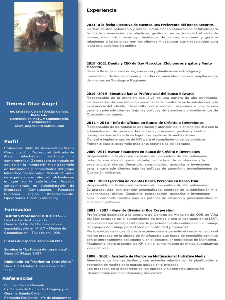 Experiencia en Marketing y Banca | PDF | Marketing | Bancos