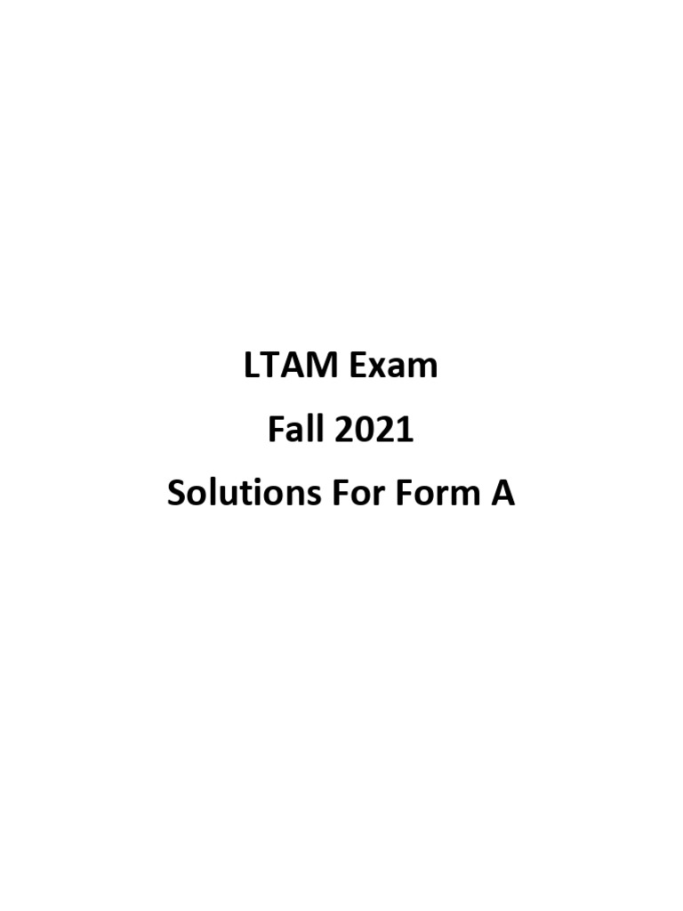 Edu 2021 Fall Solutions Ltam Forma | PDF | Net Present Value | Internal ...