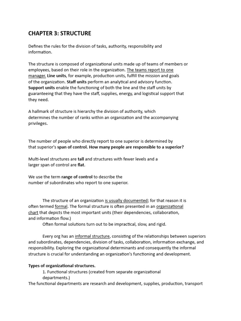 Chapter 3 Structure | PDF