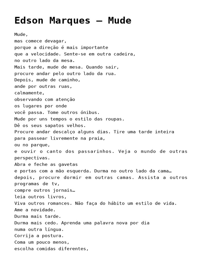 Mude - Edson Marques | PDF