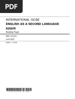 9280 International Gcse English As A Second Language Reading Mark ...