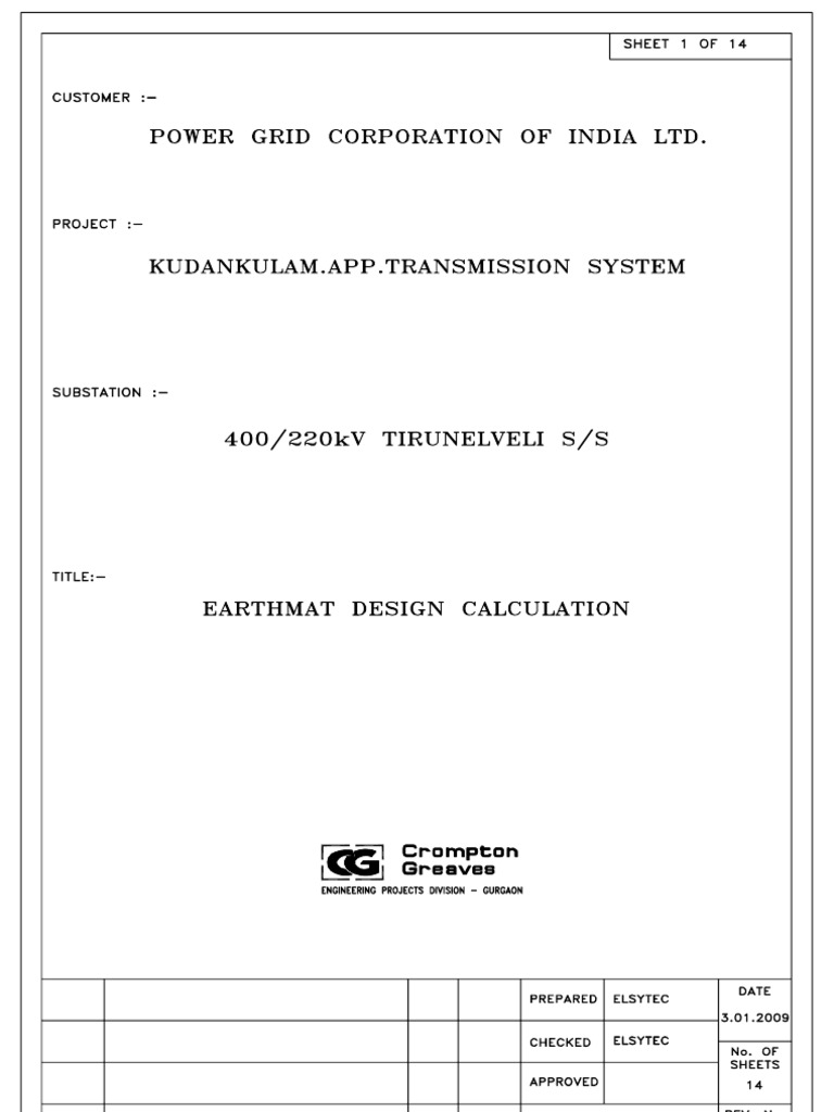 Earthing Calculation | Download Free PDF | Electrical Resistivity And ...