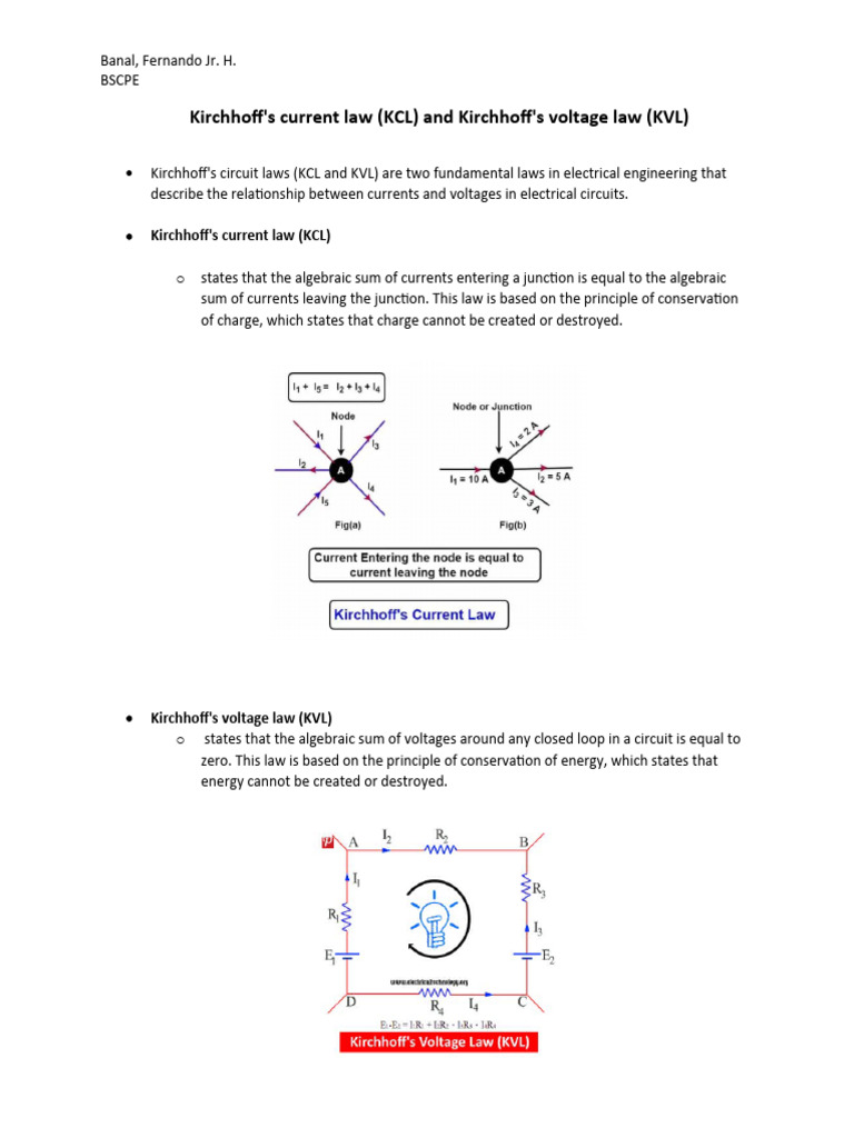 KCL and KVL | PDF
