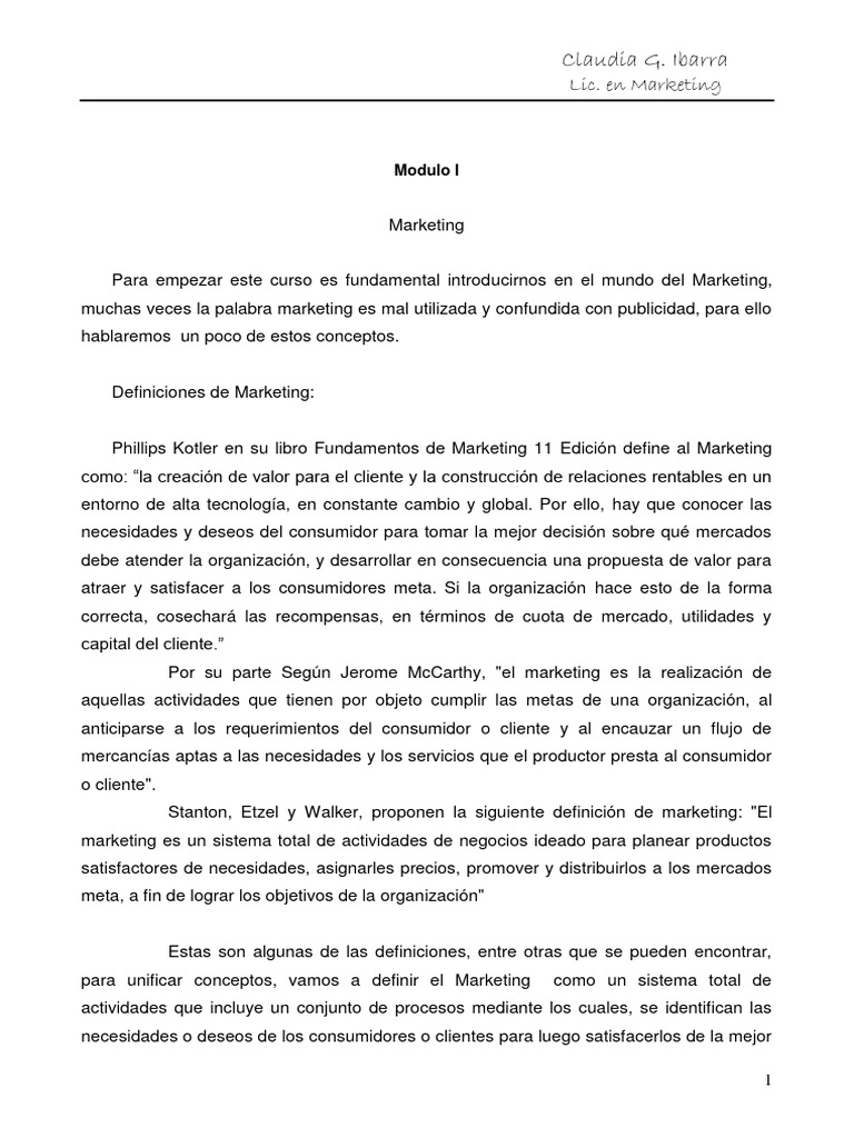 MKT en Redes Sociales Mod I Teoria | PDF