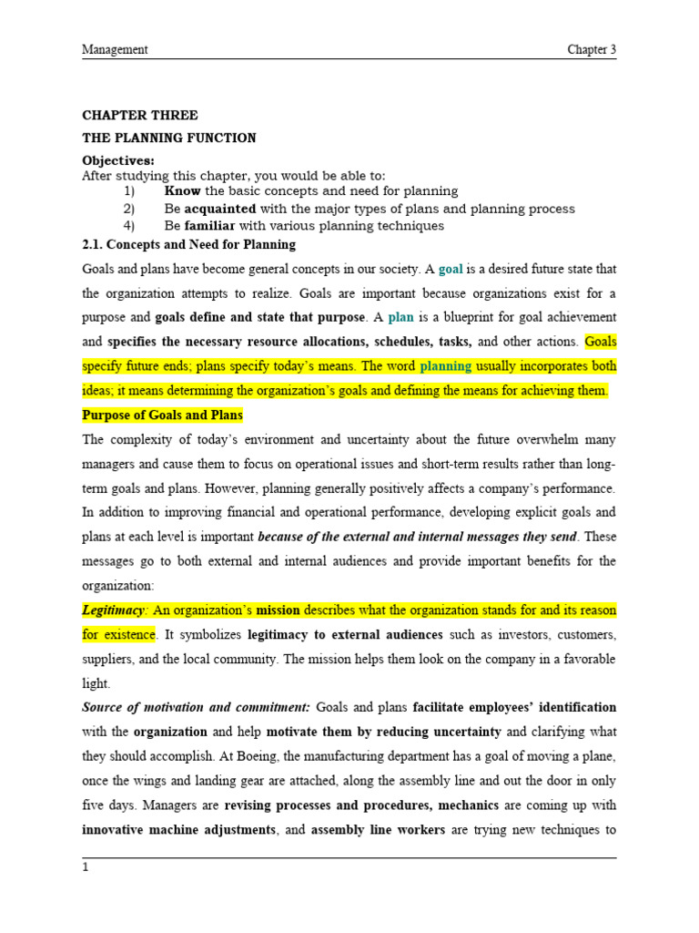 CH 3 MGMT | PDF | Goal | Decision Making