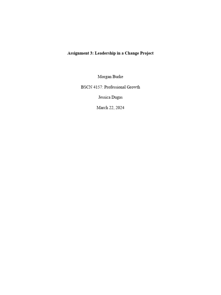 Assignment 3 Need For Change Project Final | PDF | Emergency Department ...