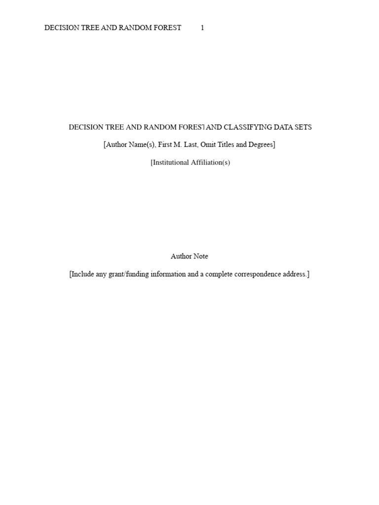 Decision Tree and Random Forest | PDF | Statistical Classification ...