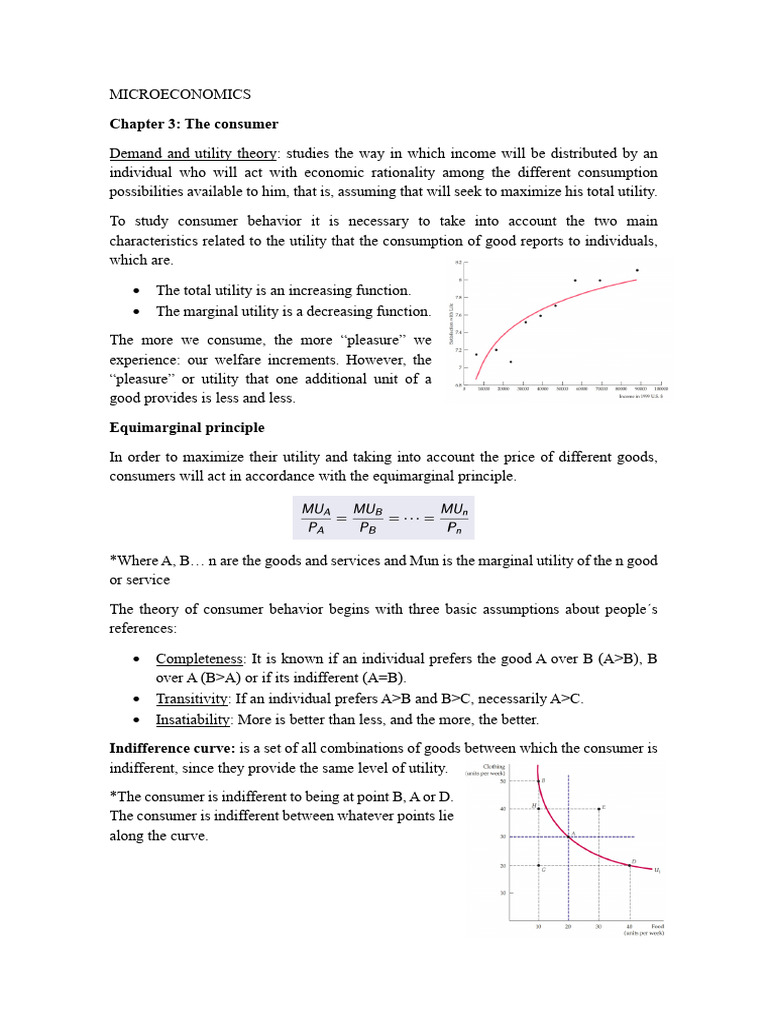Microeconomics Chapter 3 Pdf Utility Microeconomics
