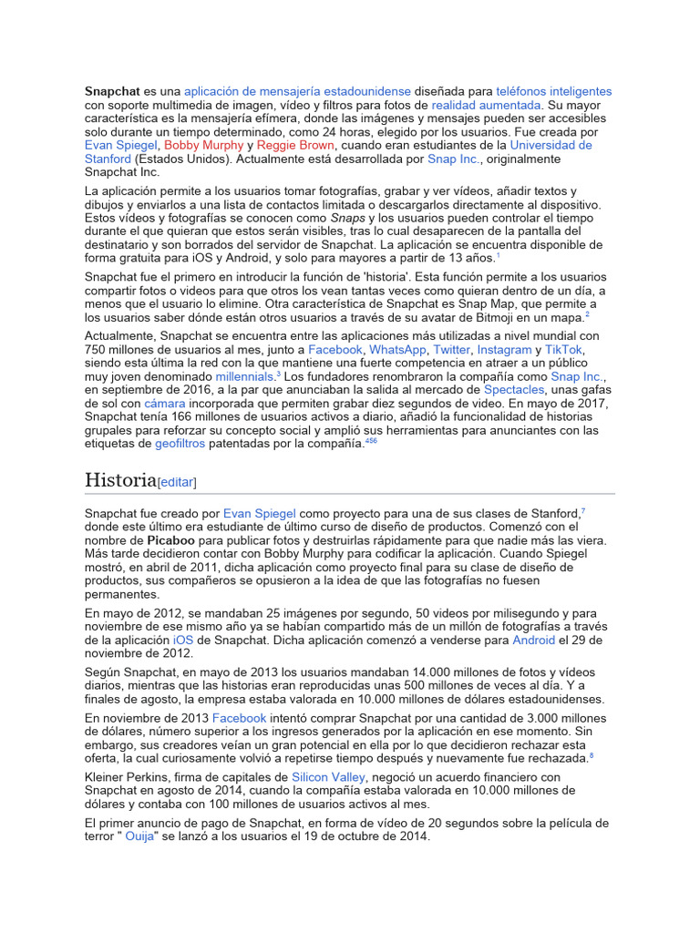 snapchat | PDF | Snapchat | Software