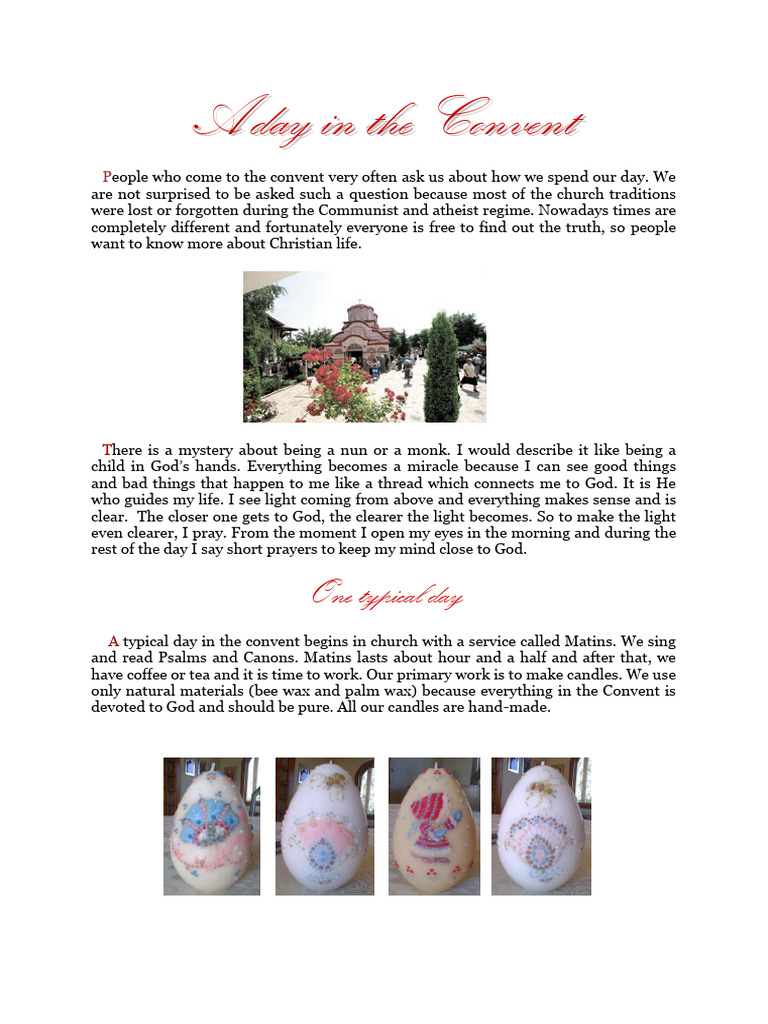 A Day in The Convent | Download Free PDF | Prayer | Christian Worship ...