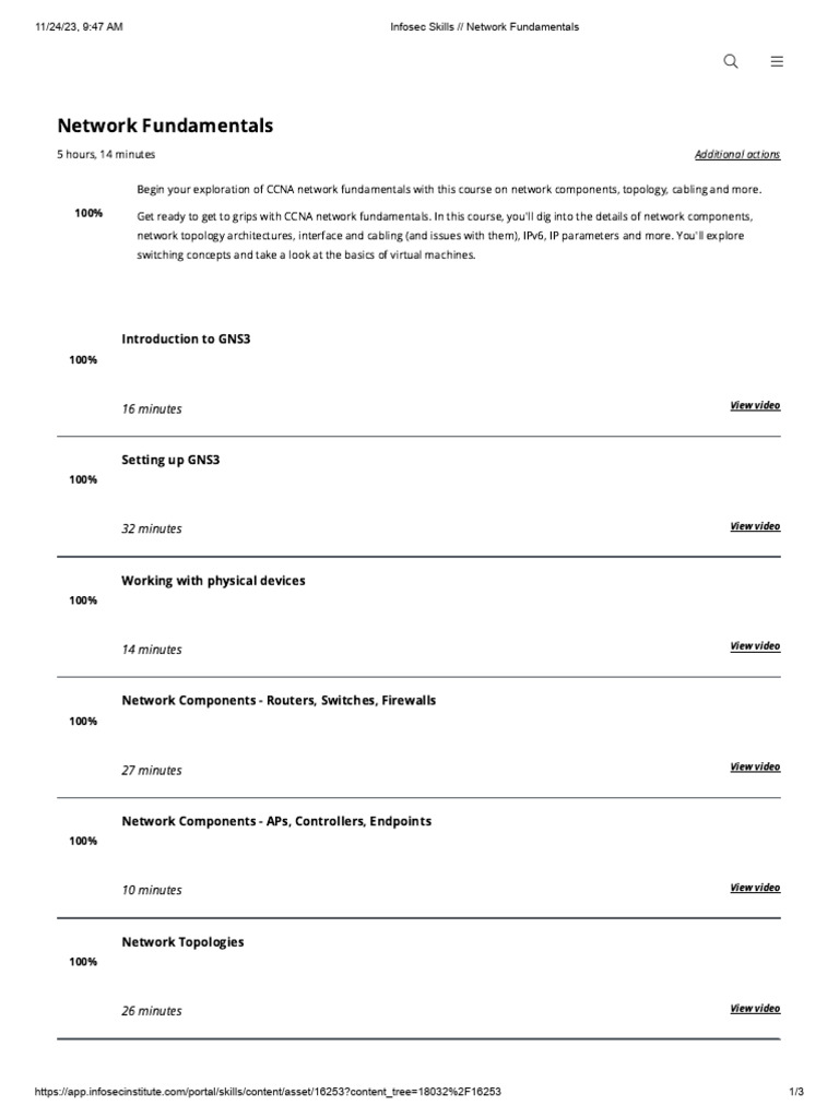 CCNA Network Fundamentals Course | PDF | Computer Network | Cisco Certifications