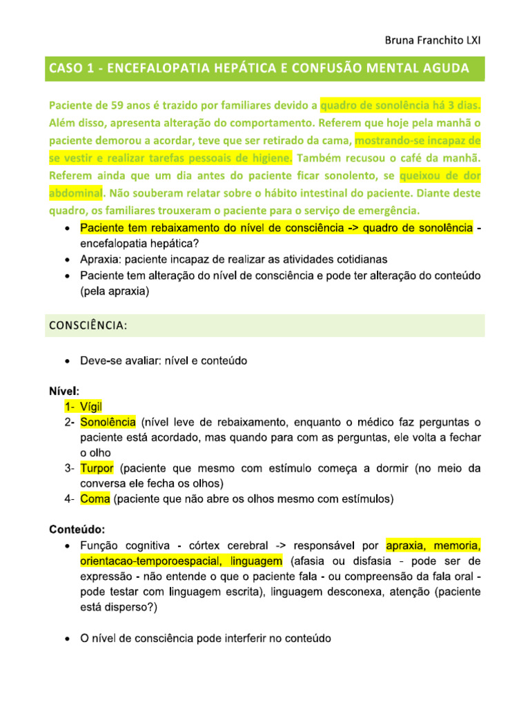 Encefalopatia Hepática 4 Bruna | PDF