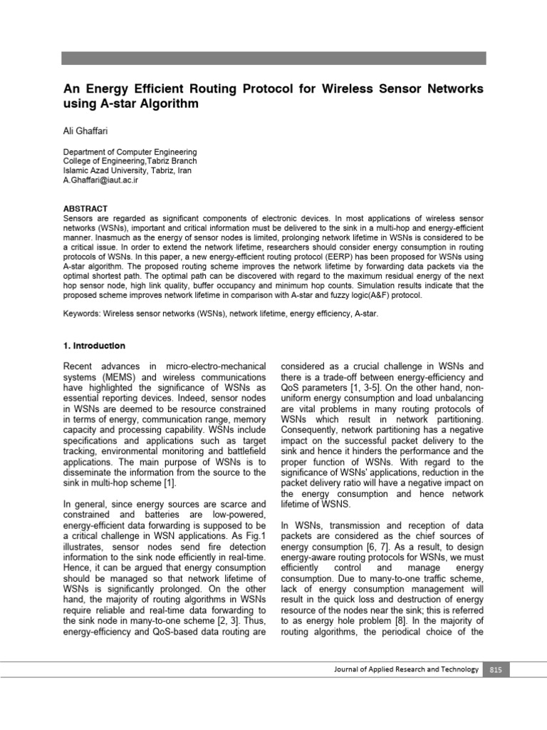 v12n4a18 | PDF | Wireless Sensor Network | Routing