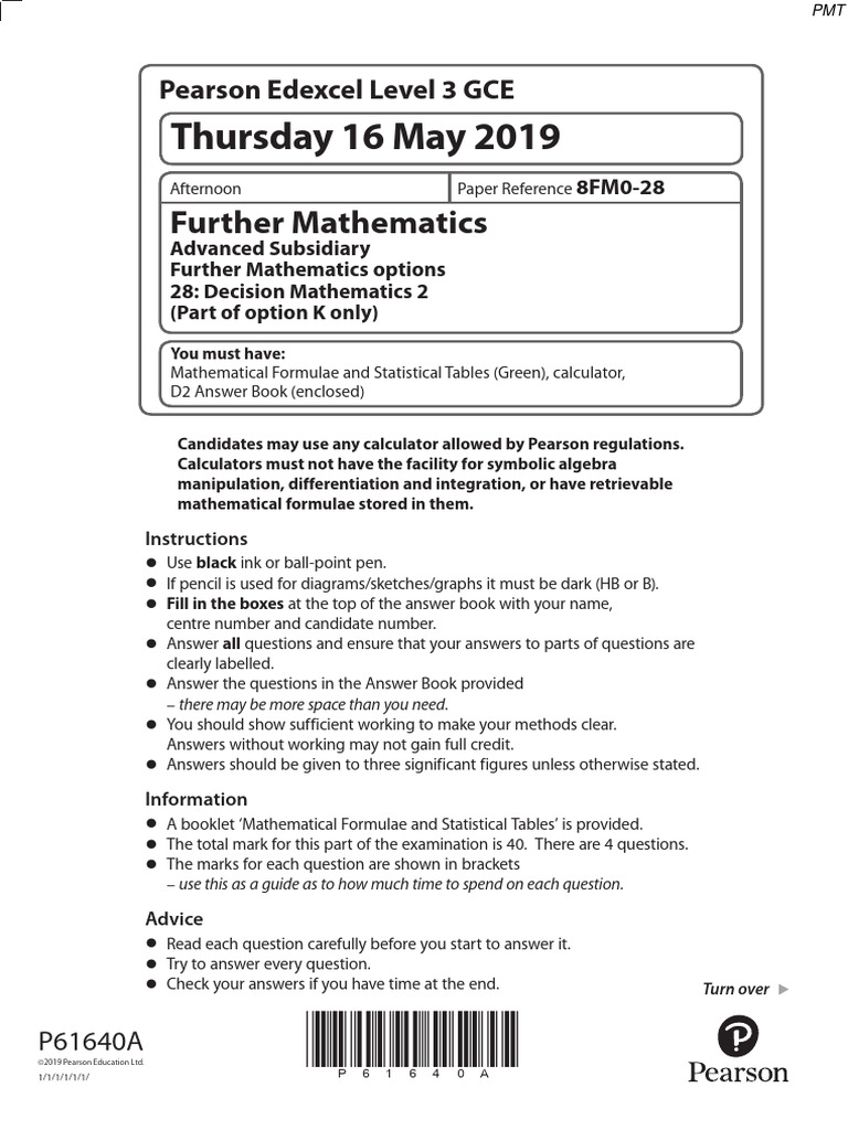 June 2019 QP | PDF | Applied Mathematics | Mathematics