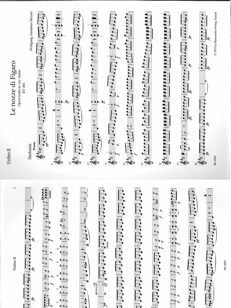Don Giovanni Figaro Rearranged String Part 2 | PDF | The Marriage Of ...